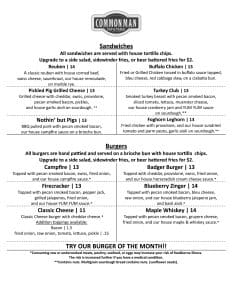 Food - Common Man Tap & Table