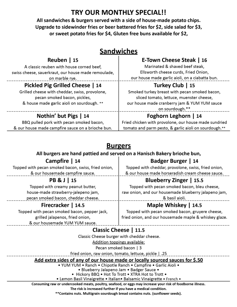 Food - Common Man Tap & Table